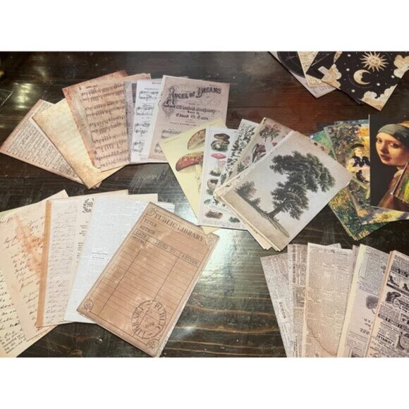 Office | New 15 Sheets Scrapbook Paper Aesthetic Vintage Scrapbooking ...